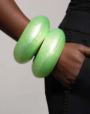 Alexis Bittar Alexis Bittar Puffy Bangle Bracelet Neon Green