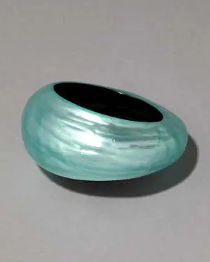 Alexis Bittar Puffy Lucite Tapered Bangle Mint Green