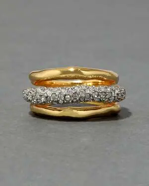 Alexis Bittar Solanales Crystal Orbiting Ring - Gold