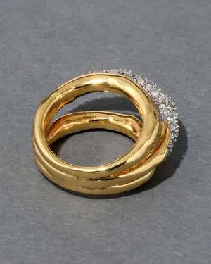 Alexis Bittar Solanales Crystal Orbiting Ring - Gold