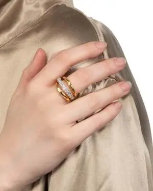 Alexis Bittar Solanales Crystal Orbiting Ring - Gold