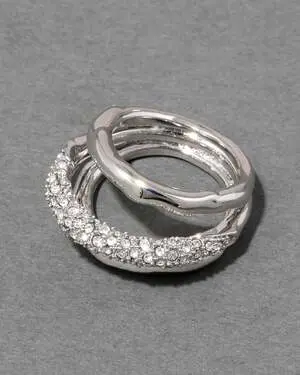 Alexis Bittar Solanales Crystal Orbiting Ring - Silver