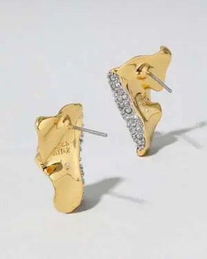 Alexis Bittar Solanales Crystal Folded Mini Earrings