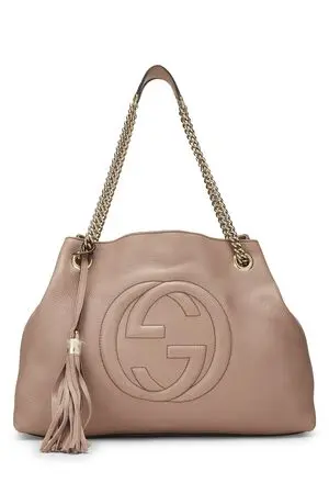 Gucci Leather Soho Chain Tote - Pink