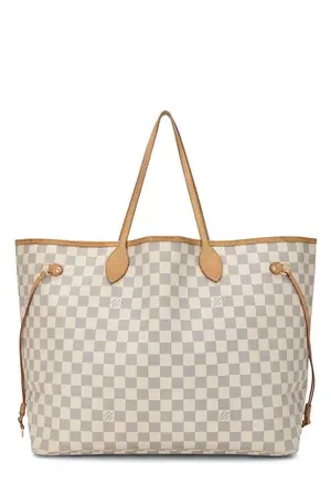 LOUIS VUITTON Damier Azur Neverfull Tote - White