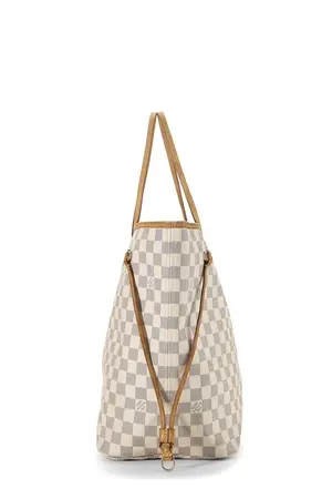 LOUIS VUITTON Damier Azur Neverfull Tote - White