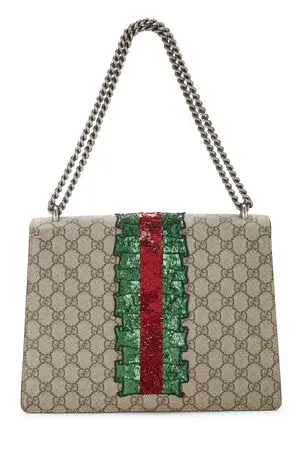 Gucci Multicolor Embroidered Gg Supreme Canvas Dionysus Bag