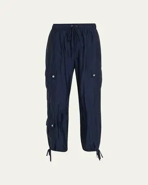 Cinq À Sept Nitsan Tie-cuff Cargo Pants - Navy
