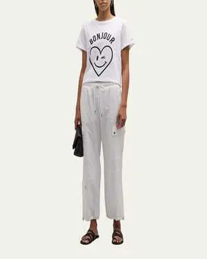Cinq À Sept Nitsan Tie-cuff Cargo Pants - White