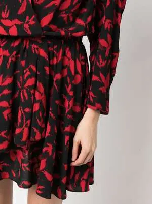 Zadig&Voltaire Rogers Leaf-print Minidress - Black