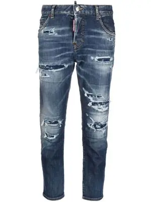 Dsquared2 Distressed Cropped Jeans