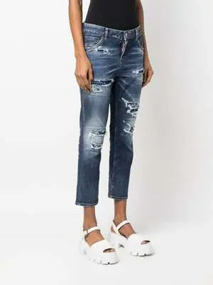 Dsquared2 Distressed Cropped Jeans