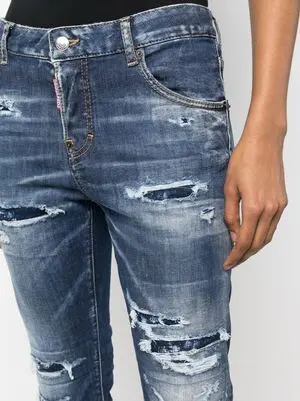 Dsquared2 Distressed Cropped Jeans