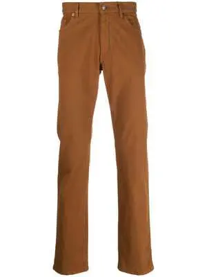 Zegna Mid-rise Straight-leg Trousers - Brown
