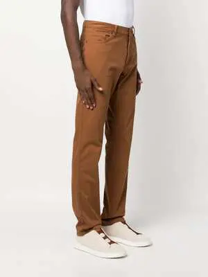 Zegna Mid-rise Straight-leg Trousers - Brown