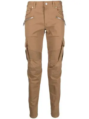 Balmain Zip-detail Skinny-leg Trousers