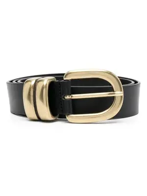 BY MALENE BIRGER Zoira Leather Belt - Black