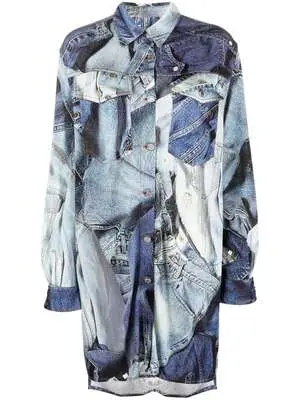 Moschino Graphic Print Long-sleeve Shirt - Blue