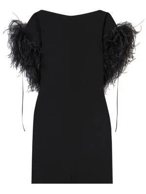 16Arlington Nerine Feather-detail Minidress