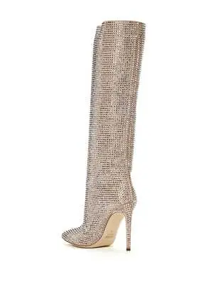 Paris Texas Holly Crystal-embellished Knee-high Boots - Neutrals