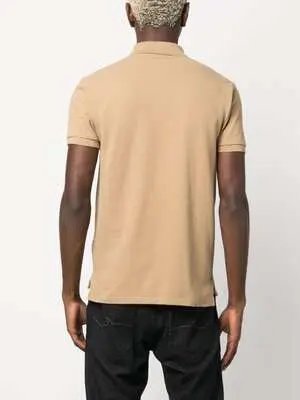 Polo Ralph Lauren Logo-embroidered Short-sleeve Polo - Neutrals