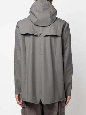 Rains Drawstring Hooded Parka - Grey