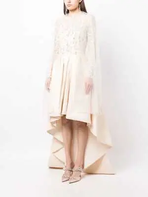 SAIID KOBEISY High-low Brocade Maxi Dress - Neutrals