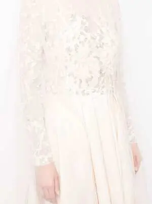 SAIID KOBEISY High-low Brocade Maxi Dress - Neutrals