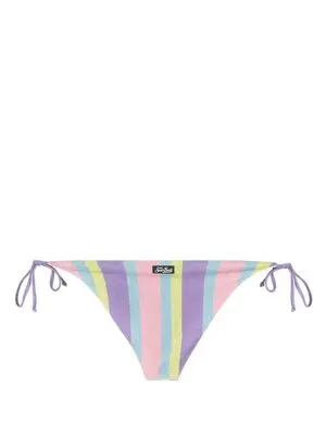 MC2 SAINT BARTH Stripe-print Bikini Bottom - Pink