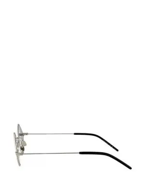 Saint Laurent Lisa Diamond-frame Sunglasses - Silver