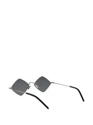 Saint Laurent Lisa Diamond-frame Sunglasses - Silver