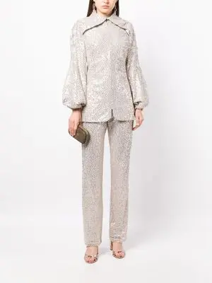 SAIID KOBEISY Sequin-embellished Trousers