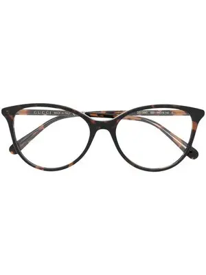 Gucci Tortoiseshell Round-frame Glasses - Brown