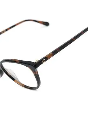 Gucci Tortoiseshell Round-frame Glasses