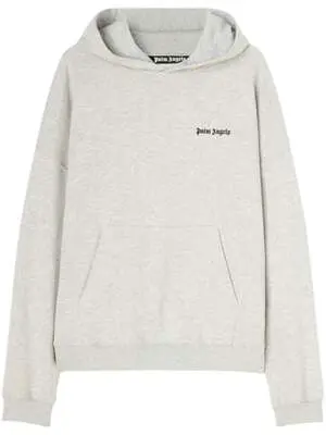 Palm Angels Embroidered-logo Hoodie - Grey