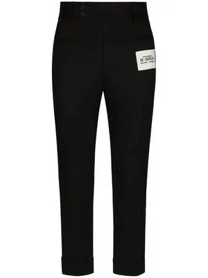 Dolce & Gabbana Pressed-crease Cropped Trousers