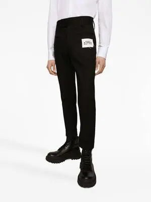 Dolce & Gabbana Pressed-crease Cropped Trousers