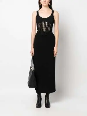 Norma Kamali Side-slit Midi Skirt