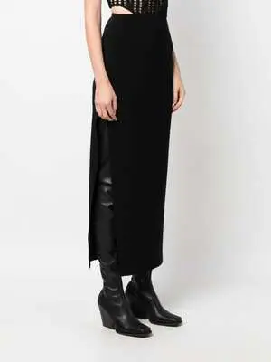 Norma Kamali Side-slit Midi Skirt
