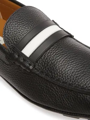 Bally Karlos Pebbled Leather Loafers