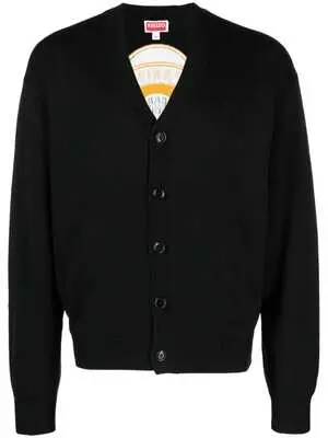 Kenzo Boke Flower-embroidery V-neck Cardigan