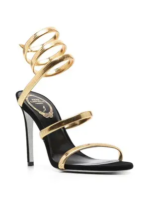 Rene Caovilla Juniper 110mm Coiled-strap Sandals - Gold