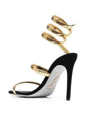 Rene Caovilla Juniper 110mm Coiled-strap Sandals - Gold