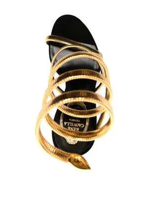 Rene Caovilla Juniper 110mm Coiled-strap Sandals - Gold