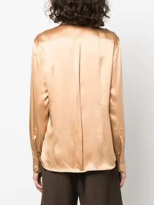 Dolce & Gabbana Satin Silk Shirt - Neutrals