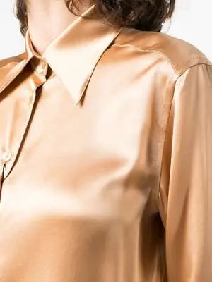 Dolce & Gabbana Satin Silk Shirt - Neutrals