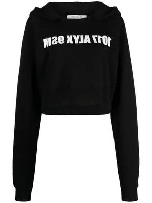 1017 Alyx 9sm Logo-print Cropped Hoodie