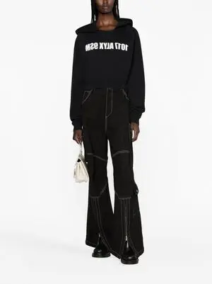 1017 Alyx 9sm Logo-print Cropped Hoodie