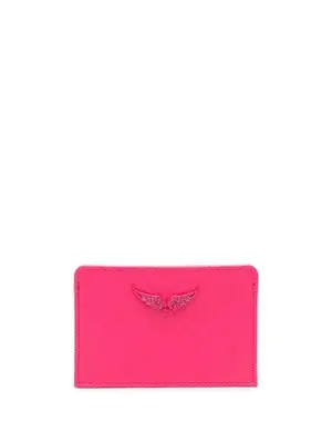 Zadig&Voltaire Zv Pass Logo-plaque Leather Cardholder - Pink