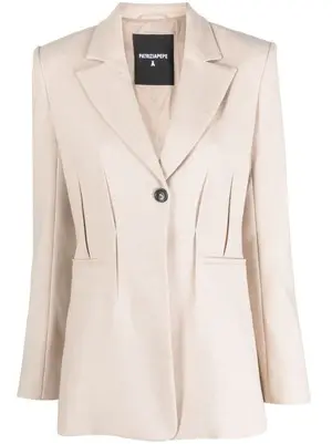 Patrizia Pepe Single-breasted Canvas Blazer